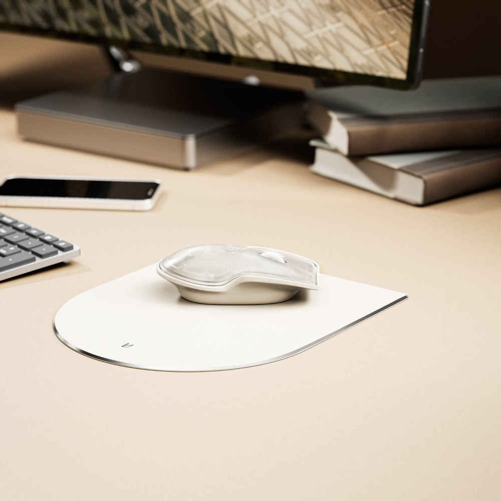 Aluminium Desk Pad - Podium Edge Pad | Nudus Blanc