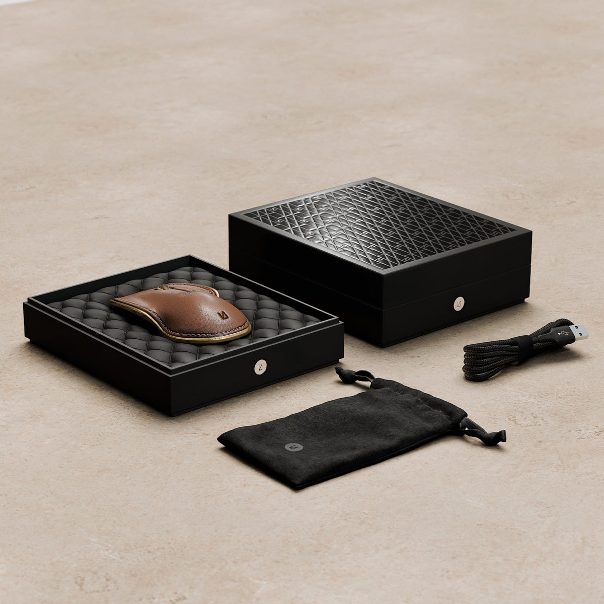 Wireless Computer Mouse - Pointer Instrument | Classic Brown