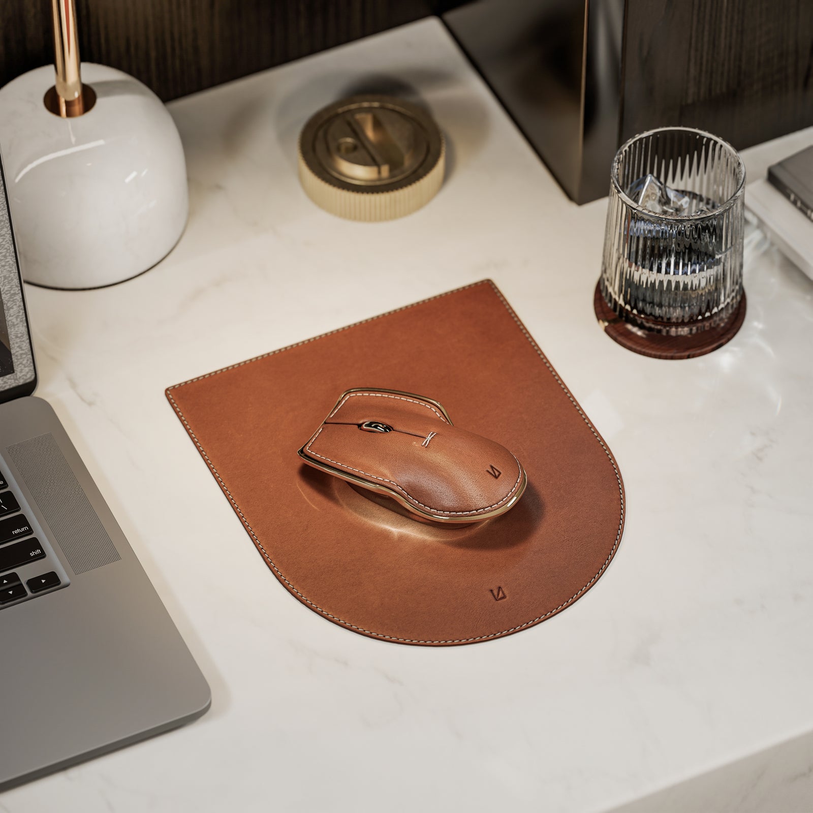 Leather Mouse Pad - Podium Pad | Classic Brown