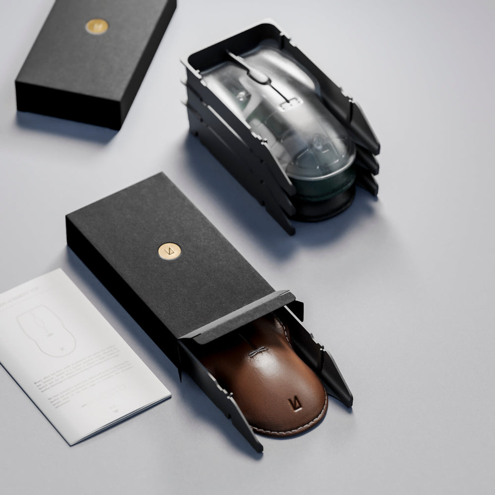 Computer Mouse Accessories | Black Leather Top